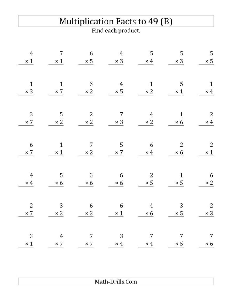 Multiplication Worksheets X1 | PrintableMultiplication.com Multiplication Worksheets X1 | PrintableMultiplication.com