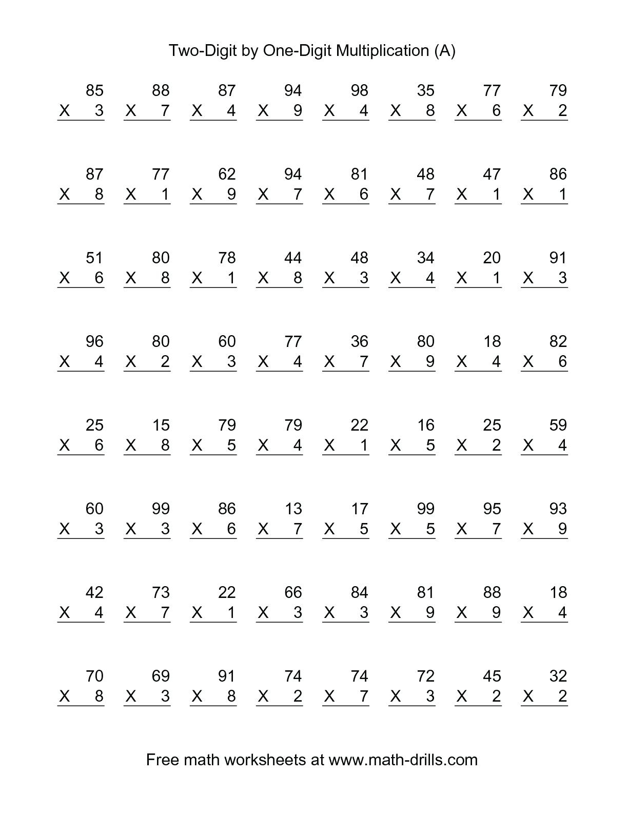 Multiplication Worksheets X3 PrintableMultiplication